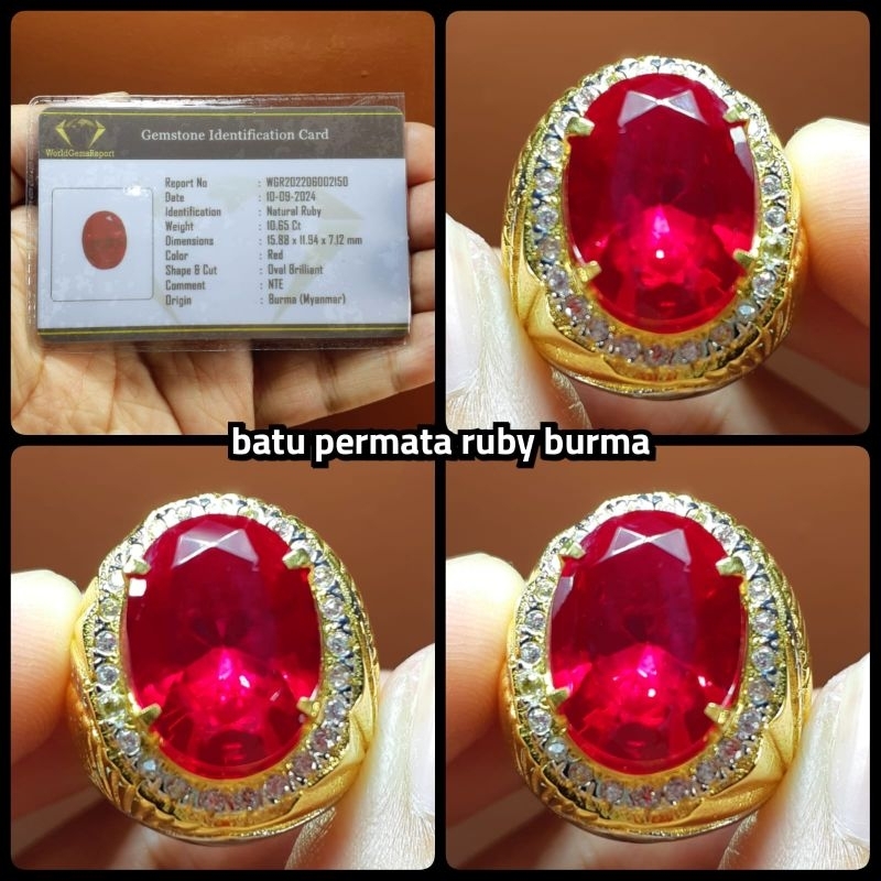 Jual original batu permata ruby burma ( myanmar HQ ) | Shopee Indonesia