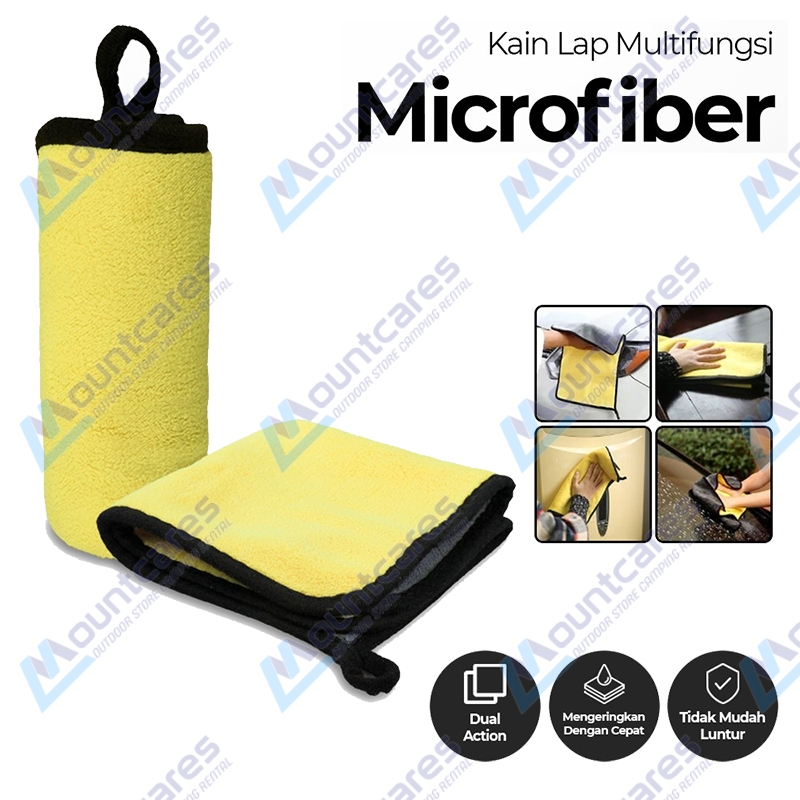 Jual Kain Lap Microfiber Serbaguna 30x30cm 2 sisi Universal Cloth Wipe ...