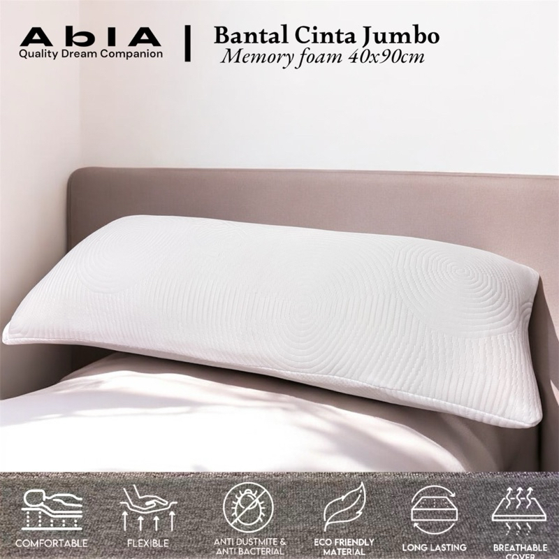 Jual ABIA Bantal Cinta Memory Foam Anti Kempes - Bantal Jumbo Premium ...
