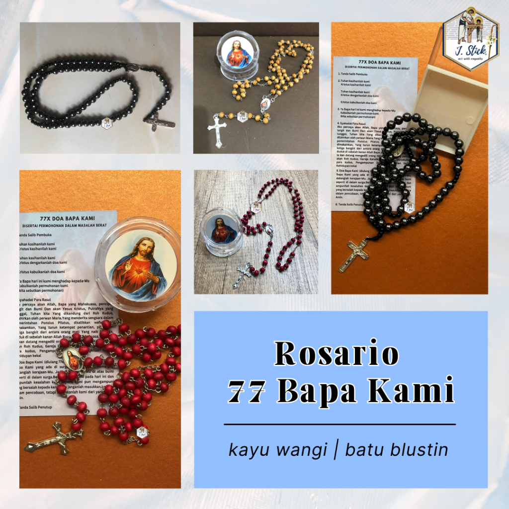 Jual ROSARIO 77x Bapa Kami, bahan kayu cendana, blustin | Shopee Indonesia
