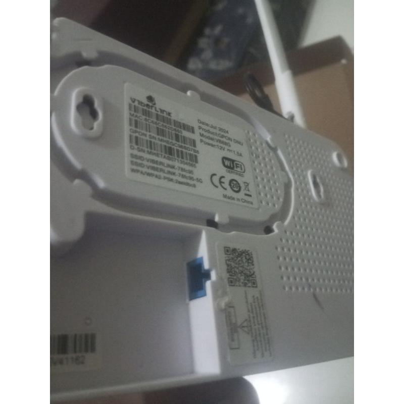 Jual ftth router ont viberlink port biru normal like a new + adaptor ...
