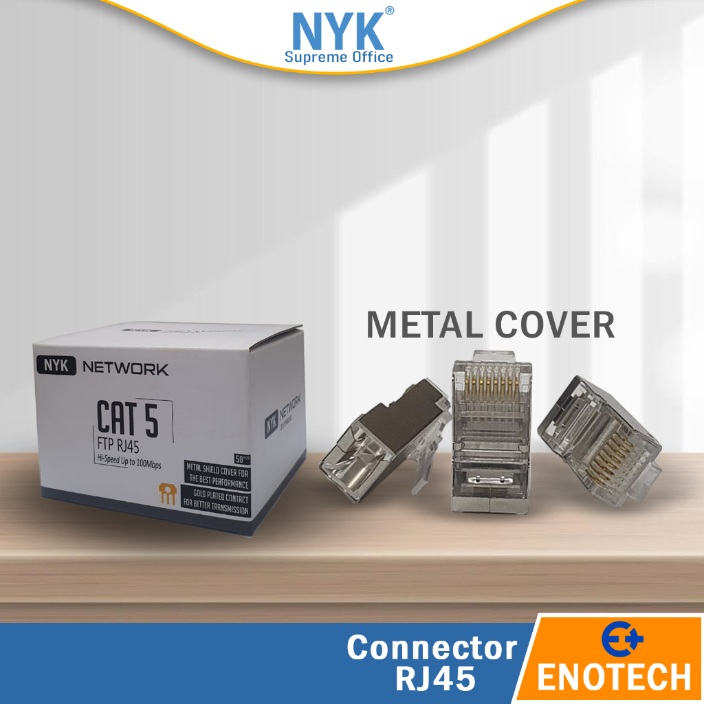 Jual NYK Konektor Rj45 FTP Cat5 Modular Cover Besi | Shopee Indonesia