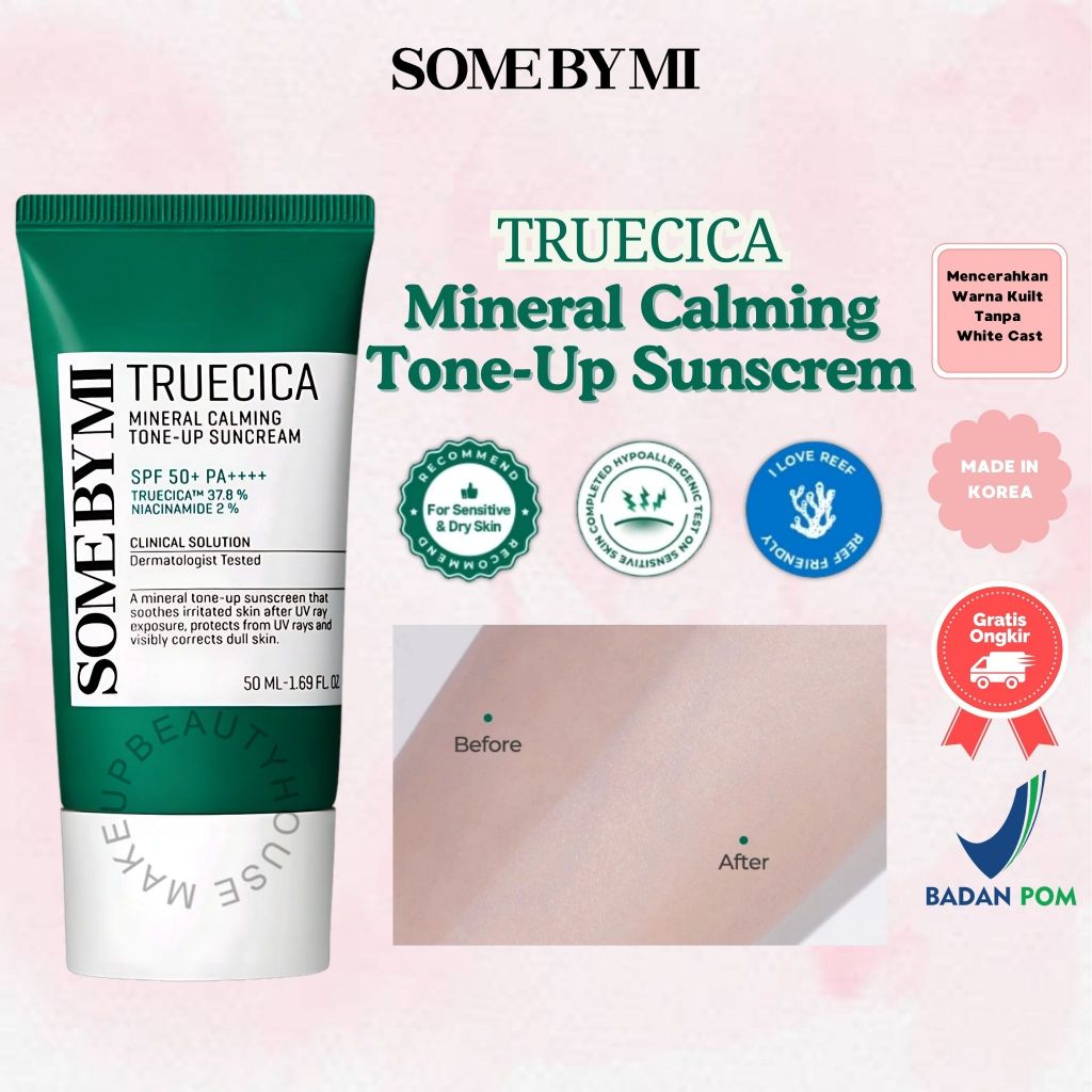 Jual SOMEBYMI Truecica Mineral Calming Tone up Suncream Sunblock ...