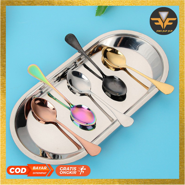Jual Sendok Teh Kue Dessert Mini Stainless Steel Korea Tebal / Sendok ...