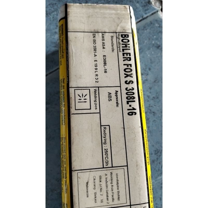 Jual KAWAT LAS STAINLESS STEEL BOHLER 308L Size. 2.5MM Harga 1kg ...