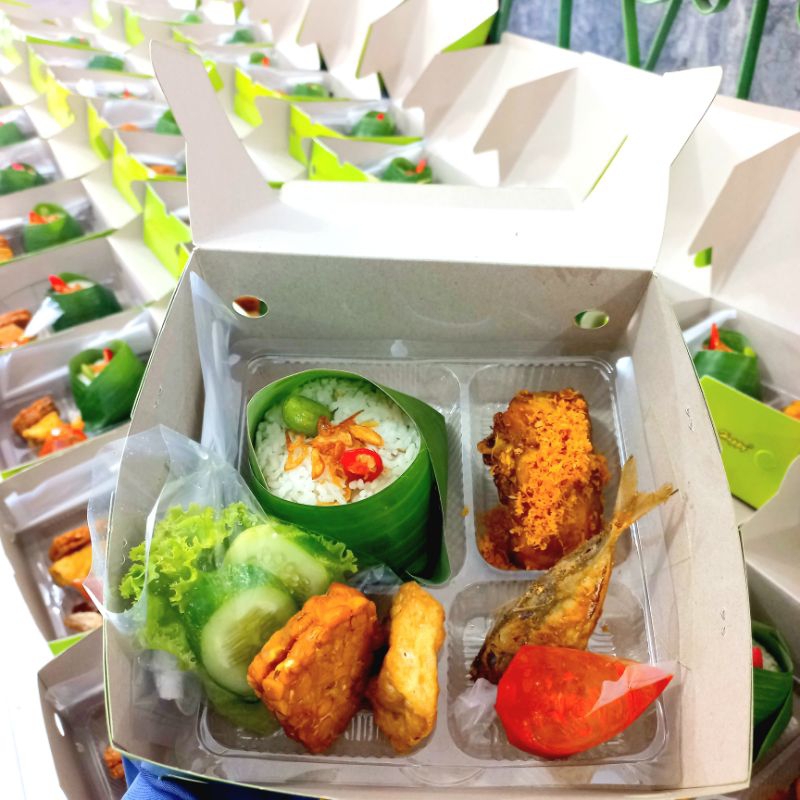 Jual Nasi Box /Nasi Kotak /Nasi liwet khas sunda 10 pcs /Happyyessfood | Shopee Indonesia