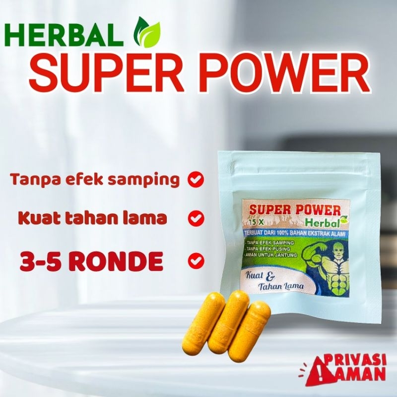 Jual { COD } Super power herbal alami 100% - obat kuat kapsul tahan ...