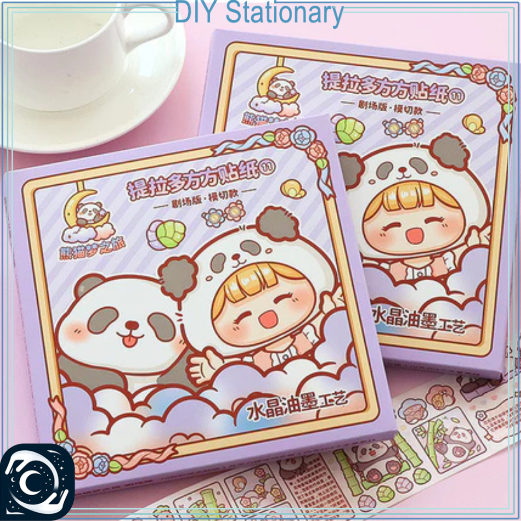Jual Stiker Pack Panda Girl Cute Dekor Buku Diary Jurnal Buku Catatan ...