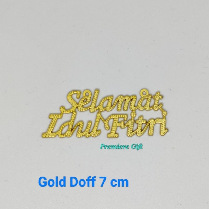 Jual cake topper idul fitri 7 cm Gold doff | Shopee Indonesia