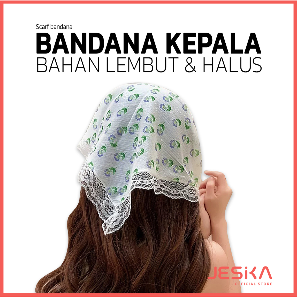 Jual Scarf bandana hair triangle long headband hijab Wanita vintage ...