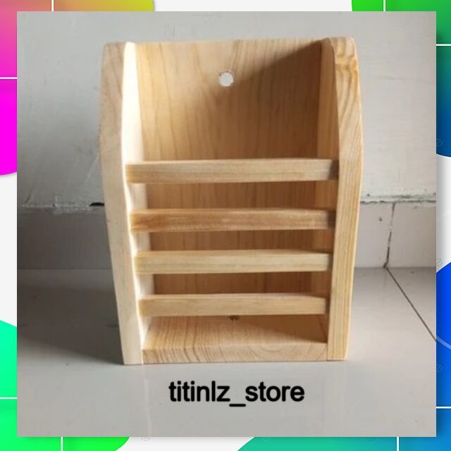 Jual Rak Sendok Kayu Tempat Peralatan Dapur Bahan Kayu Pinus Serbaguna ...