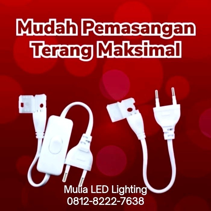 Jual Ecova Steker/Socket Soket Saklar LED Strip 220 Volt | Shopee Indonesia