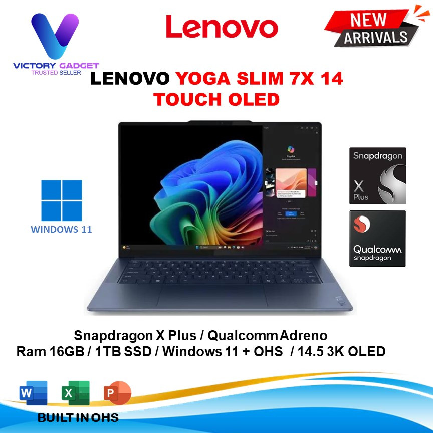 Jual LENOVO Yoga Slim 7X 14 Touch OLED Snapdragon X Plus X1P 64100 Ram ...