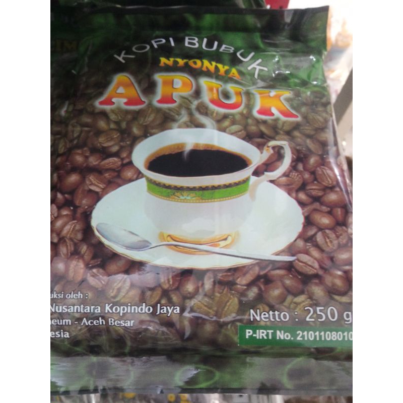 Jual Kopi Bubuk Halus Nyonya Apuk Robusta Murni 250 gr | Shopee Indonesia