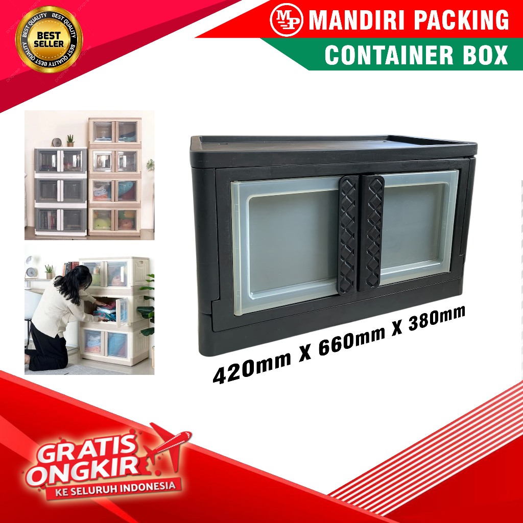 Jual Lemari Kabinet 2 Pintu Premium Aoyama / Container Folding Box ...