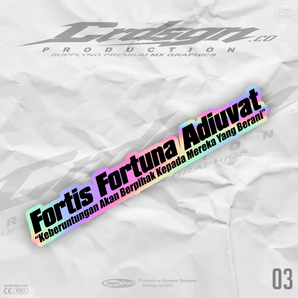 Jual STICKER/STIKER PRINT CUT FORTIS FORTUNE ADIUVAT | Shopee Indonesia