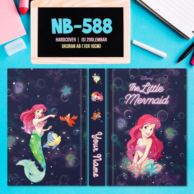 Jual Notebook Custom Disney Princess Ariel The Little Mermaid | Shopee ...