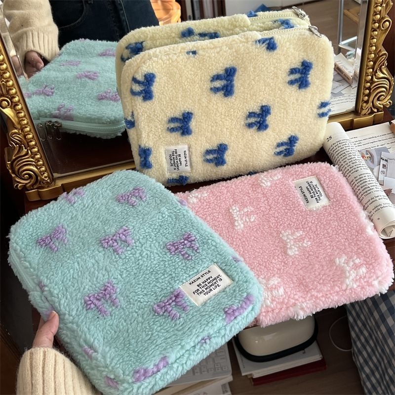 Jual Korean Plush Bow Tablet Bag Ins Style macbook 11/13 inch Computer ...