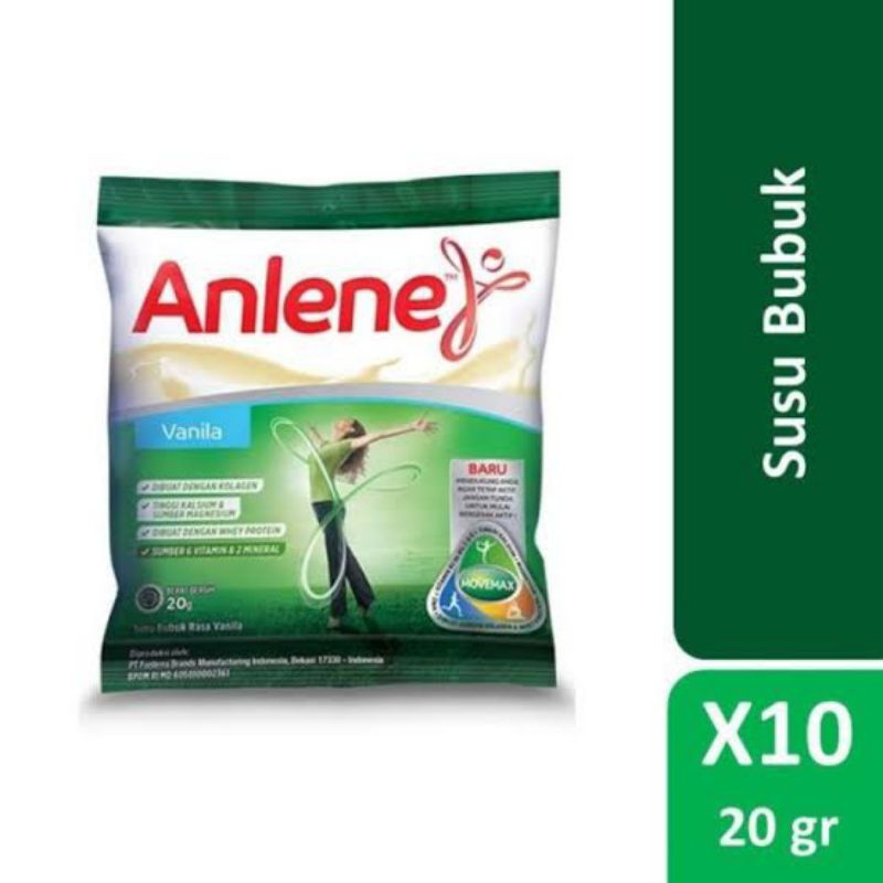 Jual Jual Anlene sachet (1 renceng isi 10 sachet) rasa vanila | Shopee ...