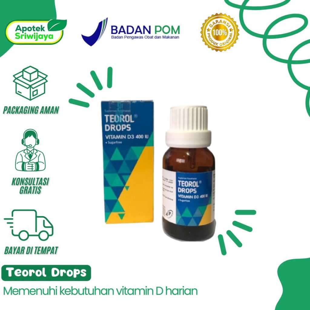 Jual Teorol Drops Vitamin D 400 IU Sugarfree | Shopee Indonesia