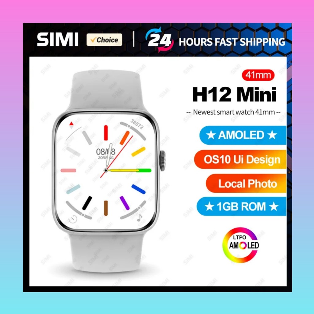 Jual H12 Mini Smartwatch 1.75 inch Amoled 1GB 250mAh OS10 BT Call IP68 ...