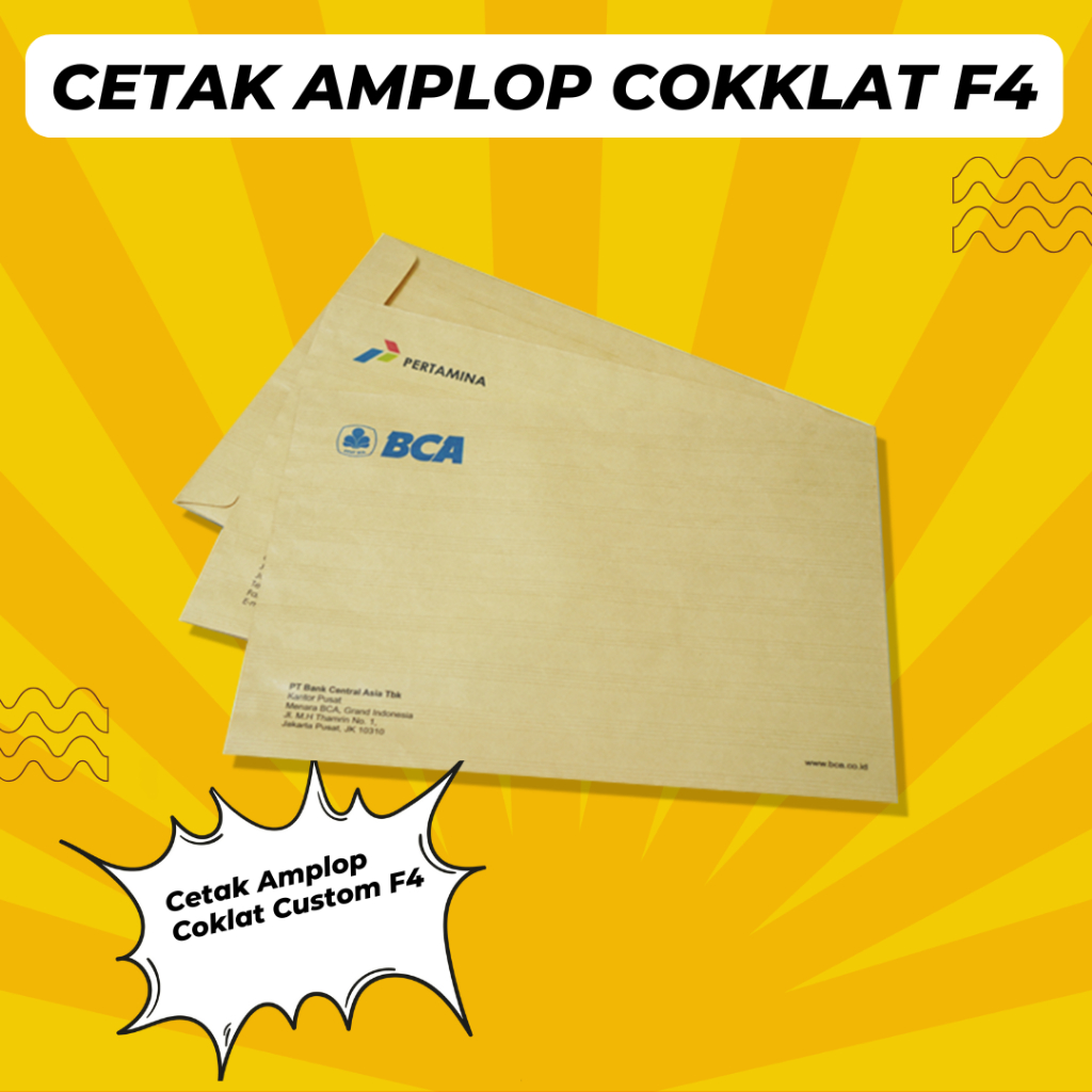 Jual Cetak Amplop Coklat F4 Custom | Shopee Indonesia