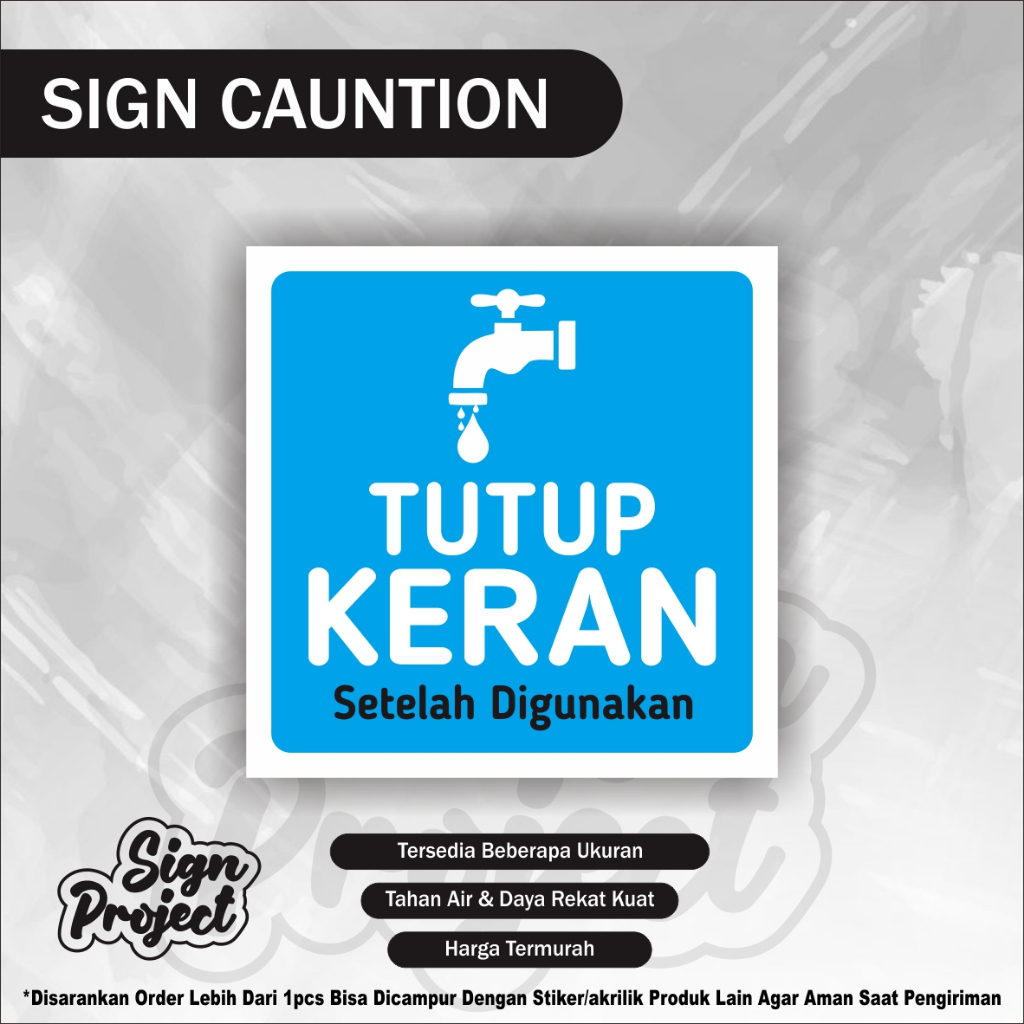 Jual Stiker Tutup Kran / Stiker Hemat Energi / Stiker Hemat Listrik ...