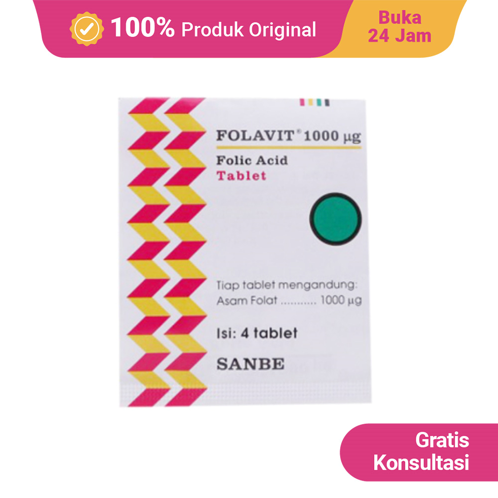 Jual Folavit 1000 mcg 4 Tablet | Shopee Indonesia