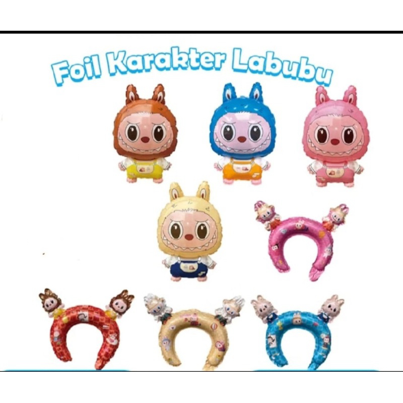 Jual Balon Foil Karakter Labubu | Balon Foil Bando Labubu | Balon Ulang ...