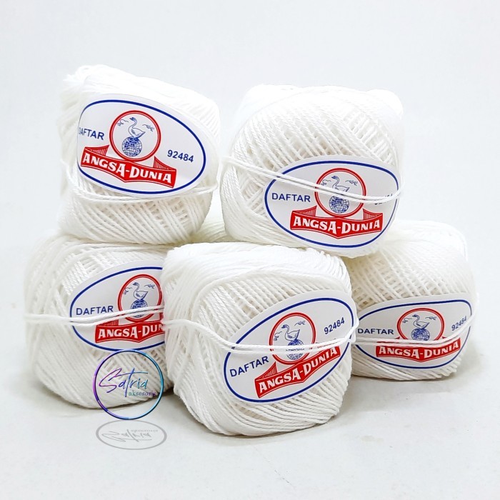 Jual BENANG KASUR TALI RAMI CAP ANGSA DUNIA PUTIH CROCHET COTTON ...