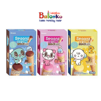 Jual Spoonz ice cone snack cemilan anak 27 gr . 54gr | Shopee Indonesia