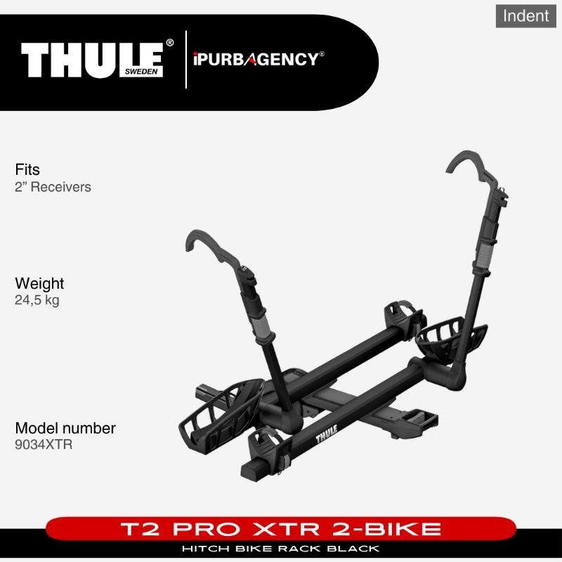 Jual Thule T2 Pro XTR 2 Sepeda [2 inch Hitch] Bike Rack – Black 9034XTR ...