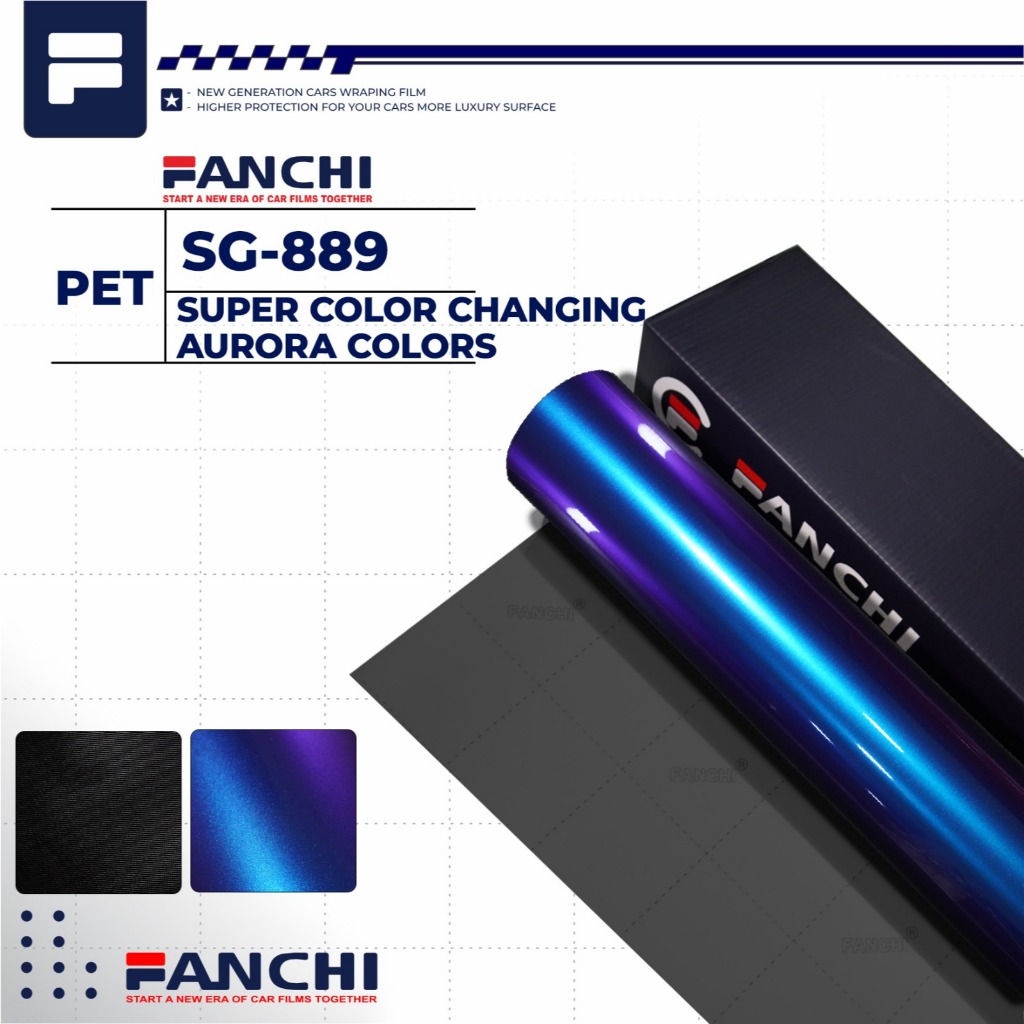 Jual 50CM Sticker FANCHI SG-889 SG889 PET Super Color Changing Aurora ...