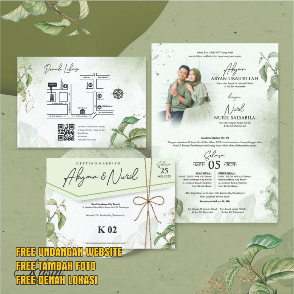 Jual Cetak Undangan pernikahan murah cetak kartu undangan nikah kartu ...