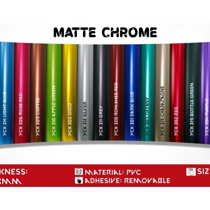 Jual derek premium stiker skotlet mattechrome (50cm x 9meter) 1Roll ...