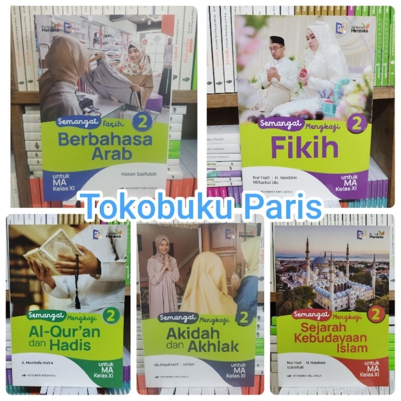 Jual ORI Buku Semangat Mengkaji Fasih Bhs Arab Akhlak Fikih Hadis SKI MA kelas 2 11 XI Kurikulum ...