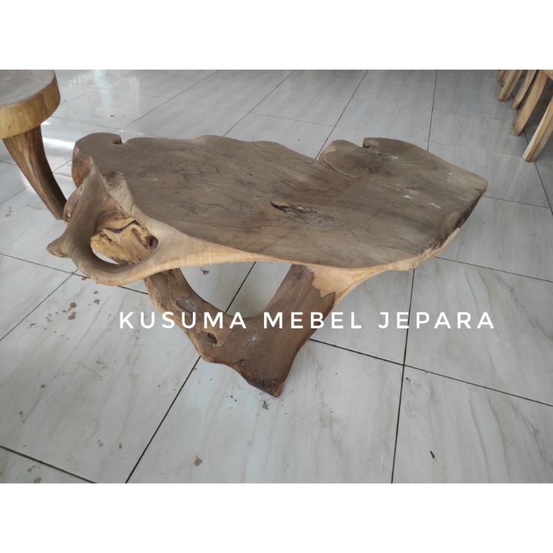 Jual Meja Kopi Akar Kayu Sonokeling Solid/Utuh (Panjang 100cm Lebar ...