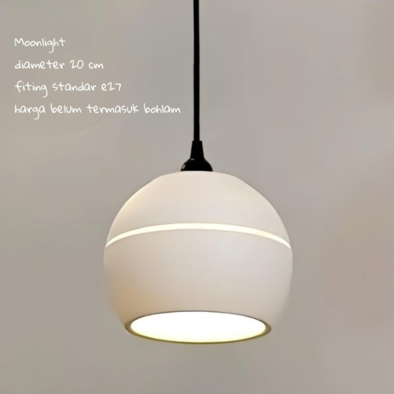 Jual Lampu Gantung Minimalis Moonlight kap bulat lampu hias gantung mini bar - ruang tamu ...