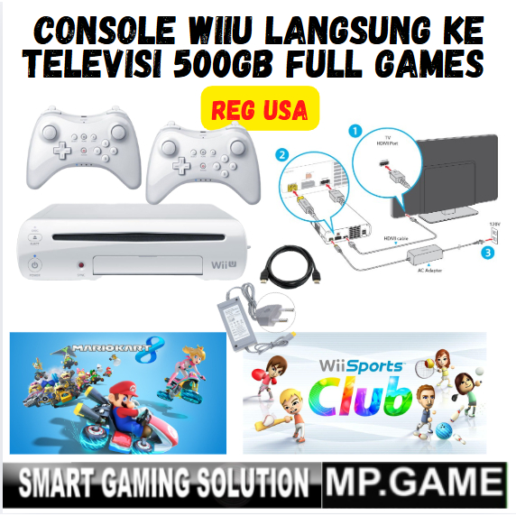Jual Console WIIU Mesin WIIU Paket Langsung Ke TV 250gb 320gb Full ...