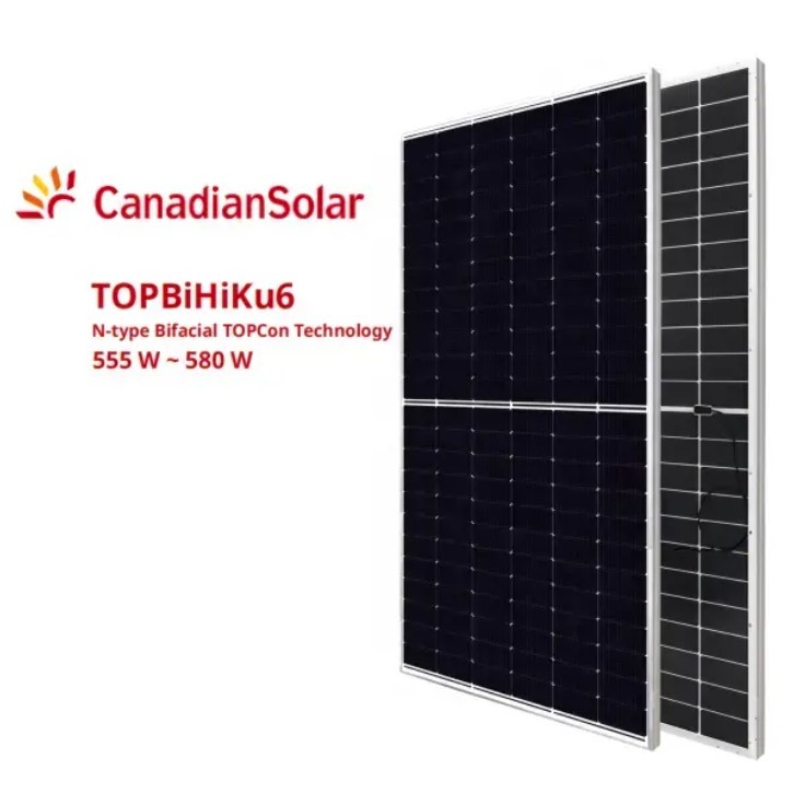 Jual Canadian Solar 580WP N-Type Mono-crystalline Bifacial Solar Panel ...