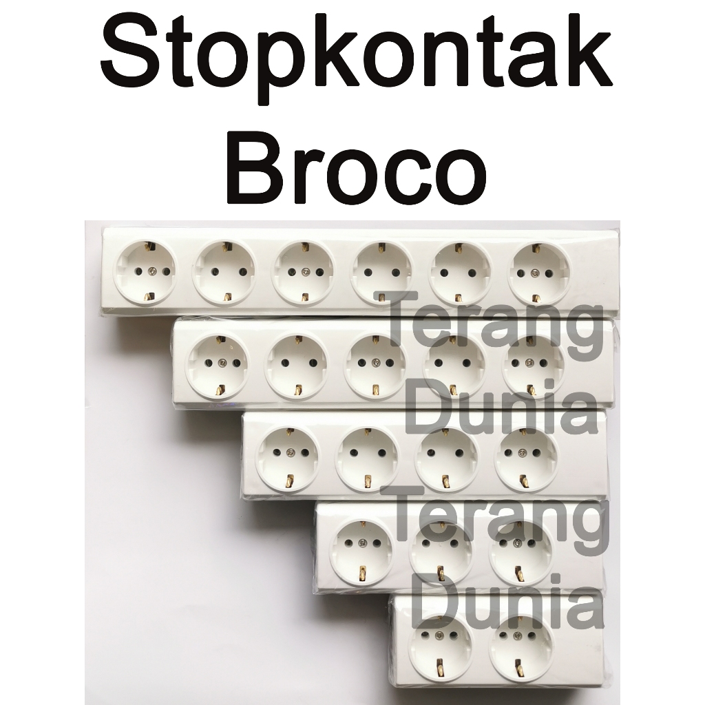 Jual Stopkontak Broco Terminal Broco Terminal 2 lubang 3 lubang 4 ...