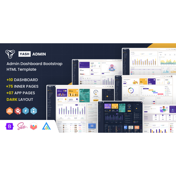 Jual Bootstrap 5 - YashAdmin v3.0 Premium Admin Dashboard HTML Template | Shopee Indonesia