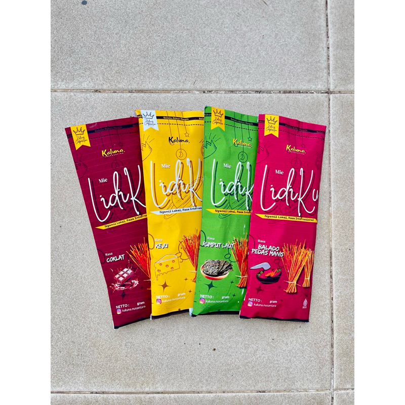 Jual Mie Lidi Jajanan Anak SD - Rasa Balado, Coklat, Keju, Rumput Laut ...