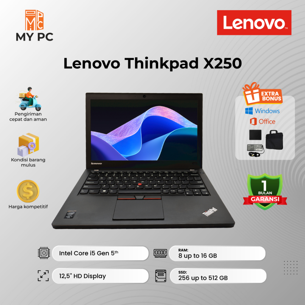 Jual Lenovo Thinkpad X250 Core i5 GEN5 - 12" | Shopee Indonesia