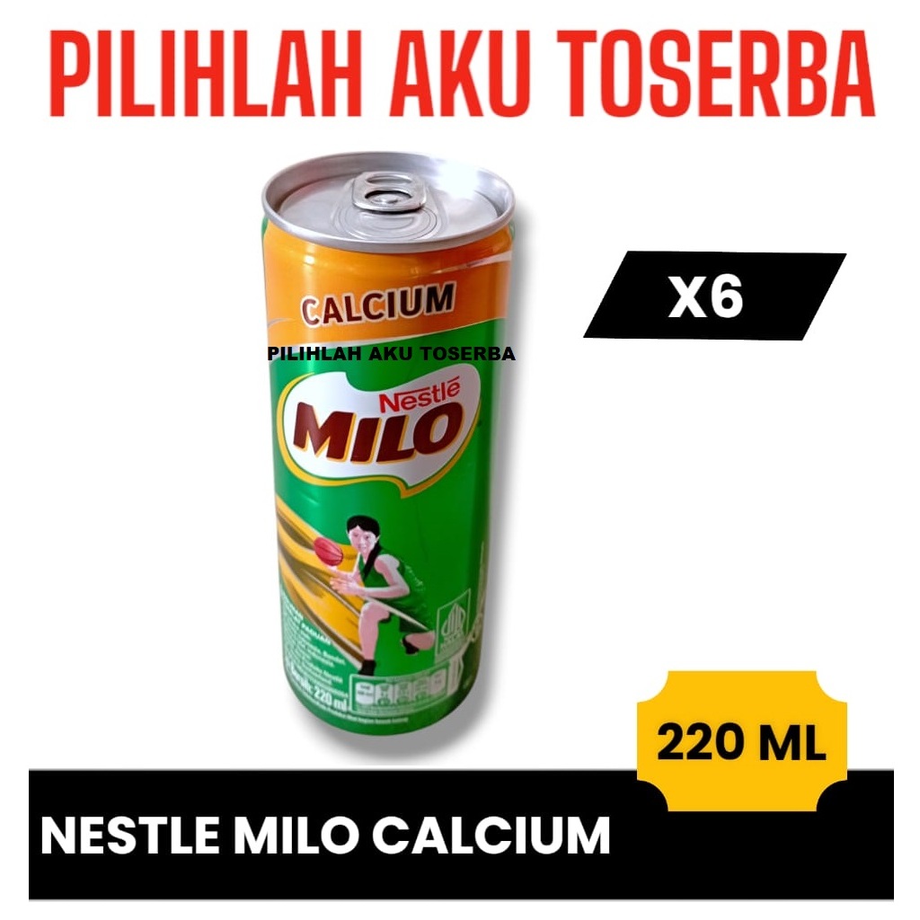 Jual Susu Milo Kaleng Coklat NUTRI UP CALCIUM - 220 ml ( 1 PAKET ISI 6 ...