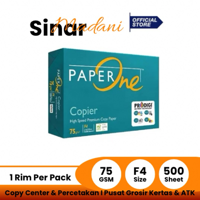 Jual PaperOne Kertas F4 75gr Copier 1 Rim (500 lembar) Kertas HVS F4 Kertas Fotocopy | Shopee ...