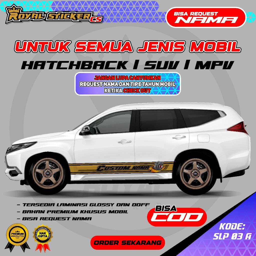 Jual SLP 03-STIKER DECALL DESIGN LIST PINTU SEMUA MOBIL INNOVA ...