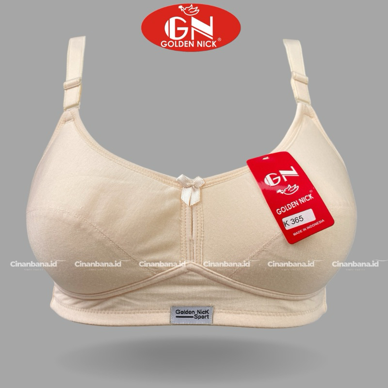 Jual Sport Bra Golden Nick K365 Tanpa Busa Tanpa Kawat Kait 2 Bh Katun ...