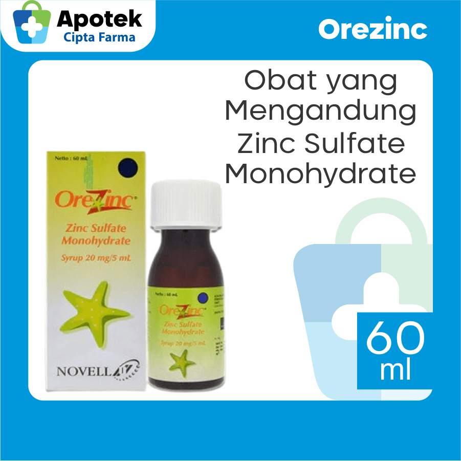 Jual Orezinc Sirup Zinc Sulfate Seng Probiotic Prebiotik Probiotik Suplemen Obat Diare Anak ...