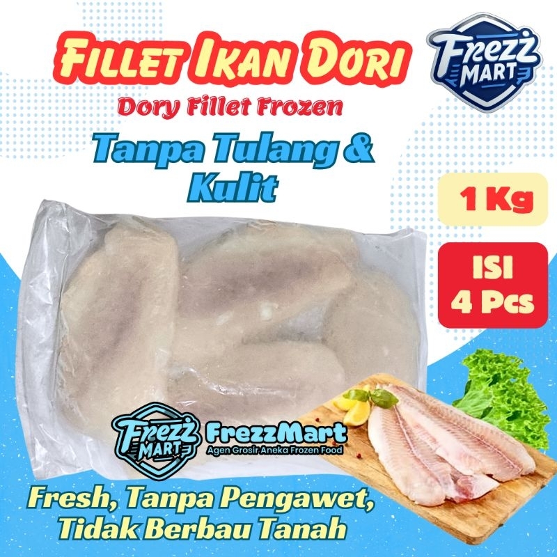 Jual Fillet Ikan Dori 1kg isi 4 Potong Tanpa Tulang dan Kulit Beku ...